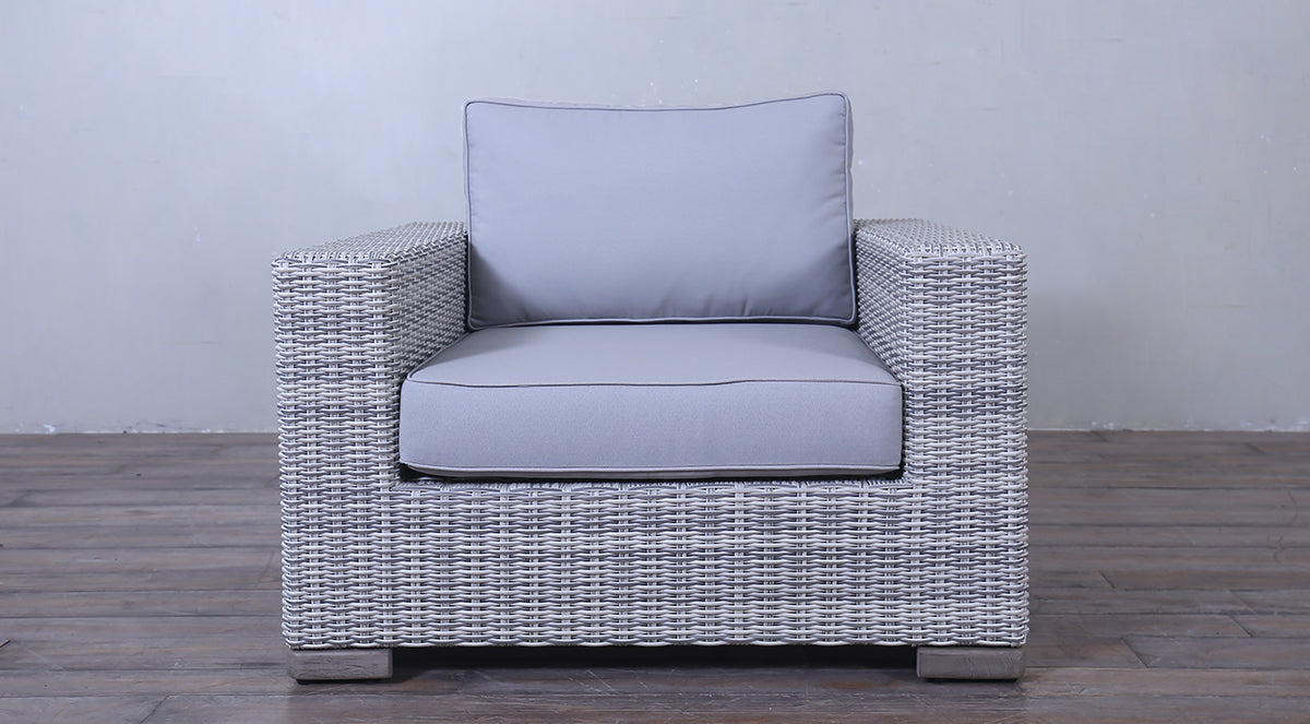 Rutherford Lounge Arm Chair - Spectro Half Round – Marie Albert Home