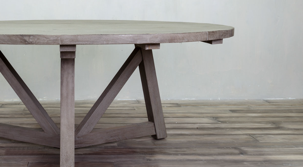 Rafter Teak Round Dining Table 60" - Indoor – Marie Albert Home